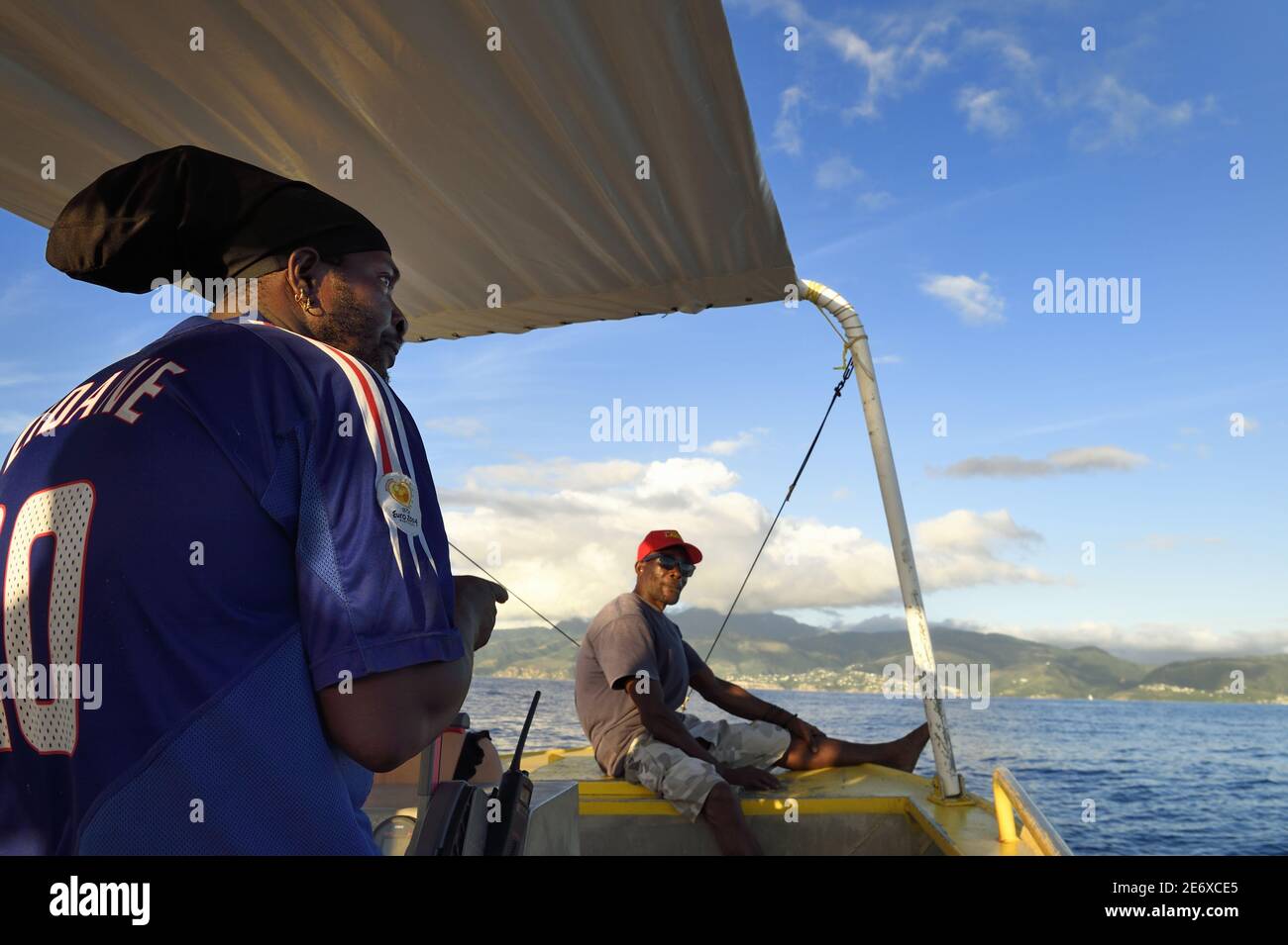 Caribbean, Dominica Island, rasta and boat captain Lyndon Prince Stock ...