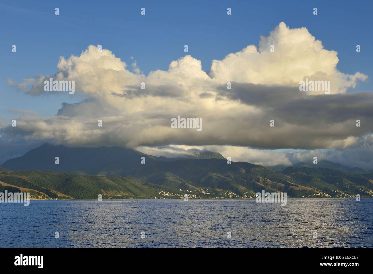 Caribbean, Dominica Island, the west coast north of the capital Roseau ...