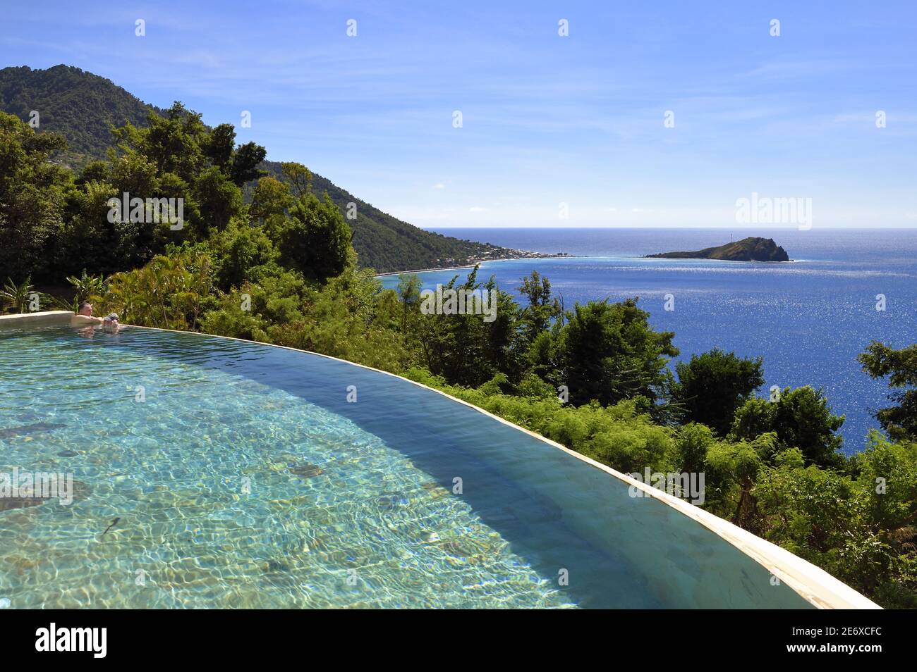Caribbean, Dominica Island, Soufri?re Bay, Soufri?re, Jungle Bay hotel ...