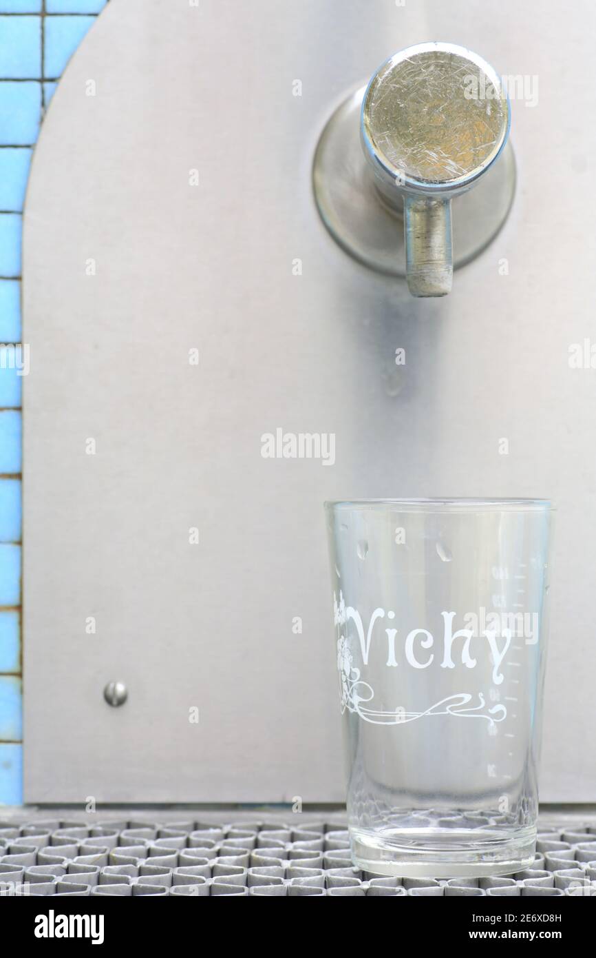 France, Allier, Vichy, Hall des Sources, pavilion housing all of the ...