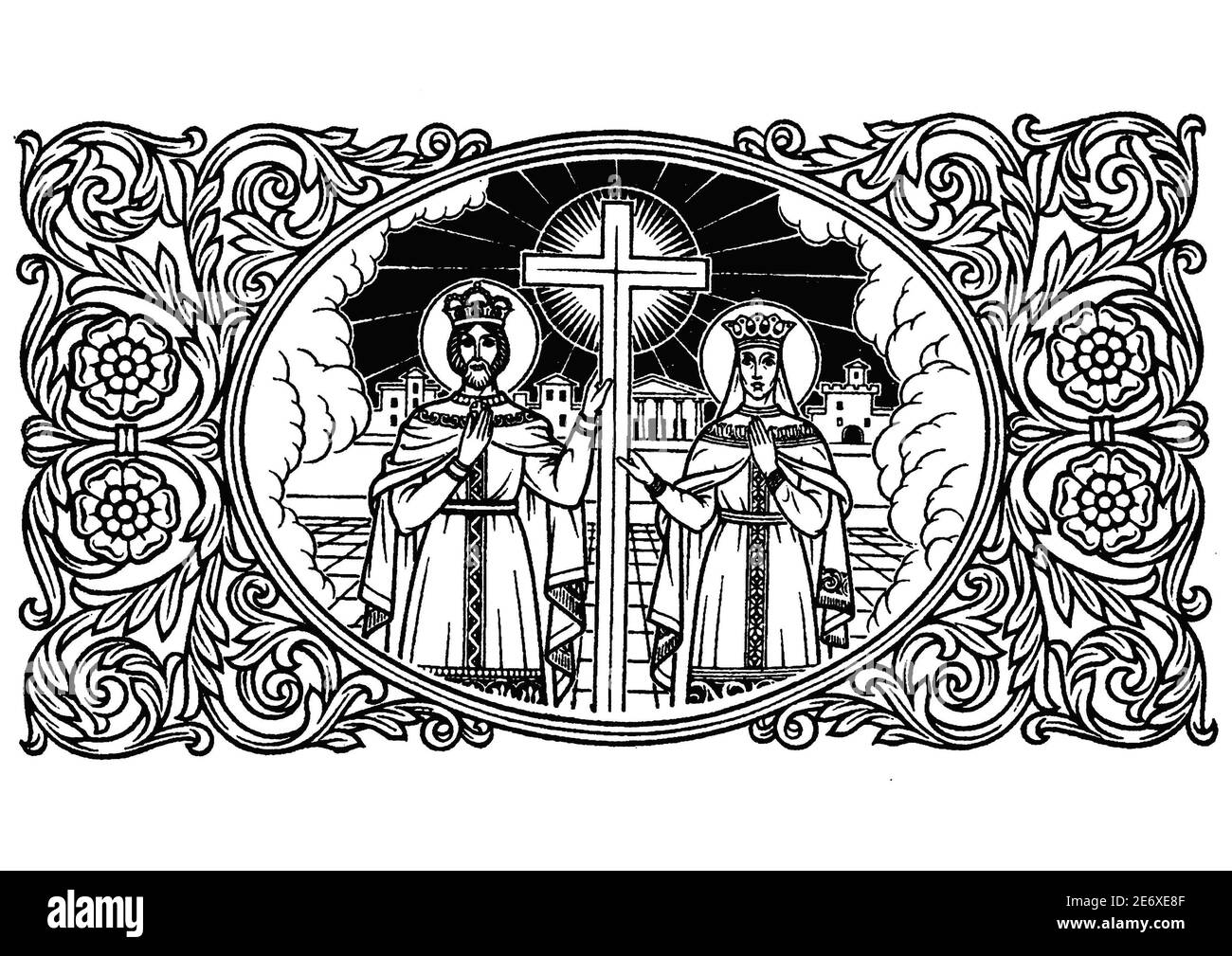 Old Orthodox Gospel Decorative Headers Stock Photo - Alamy