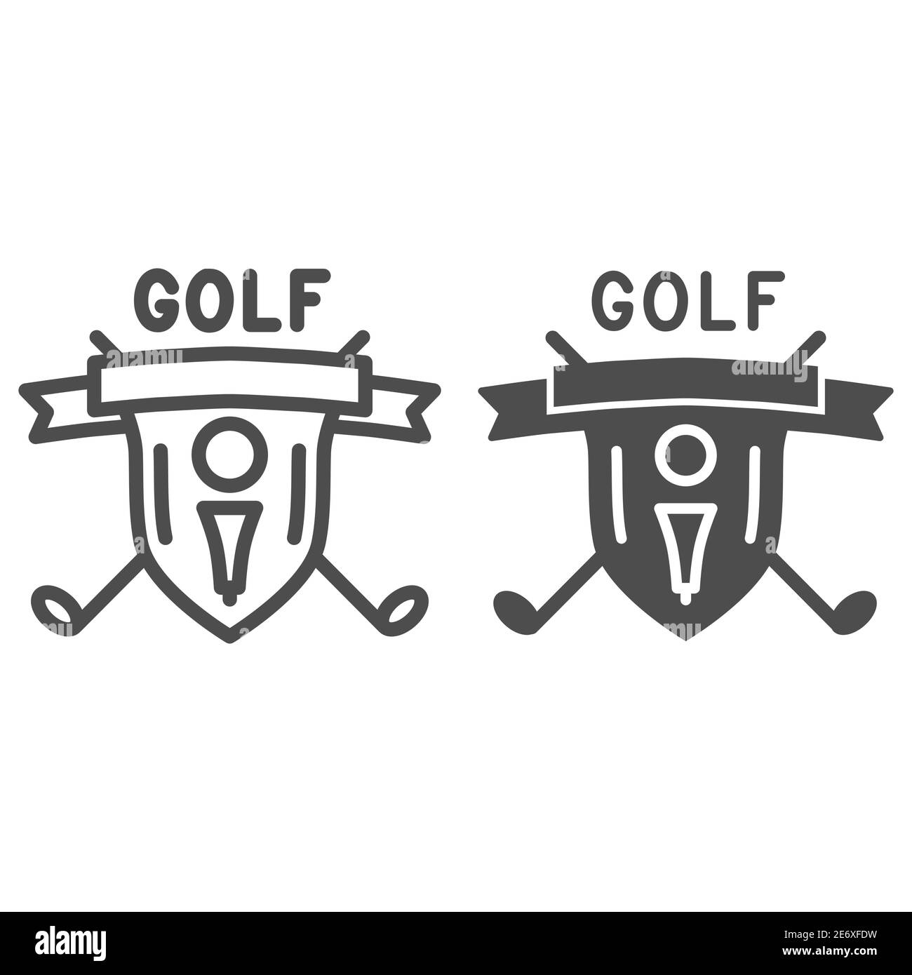 White line golf ball shield hi-res stock photography and images - Alamy