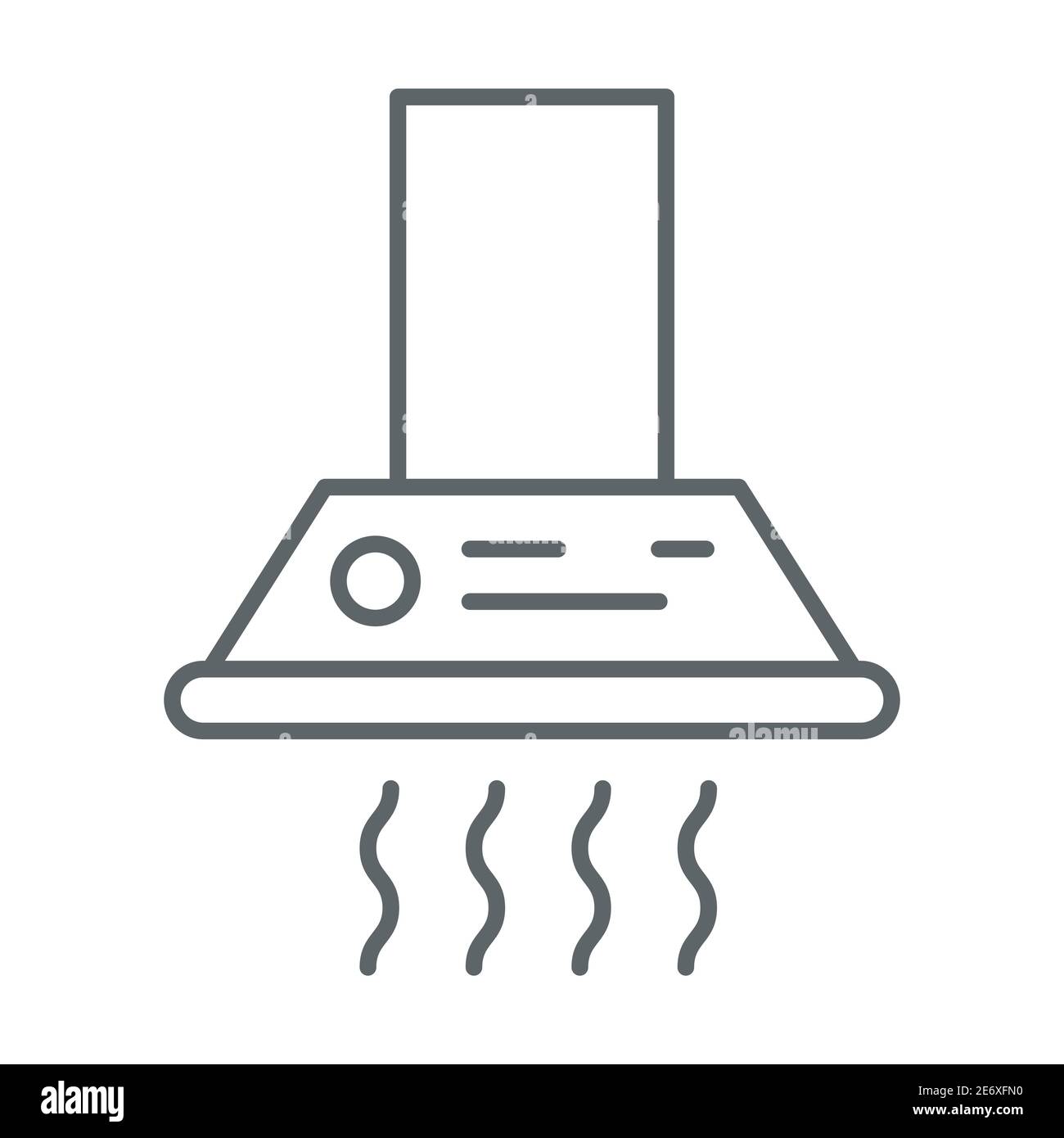 Cooker hood thin line icon, Kitchen appliances concept, extractor sign ...