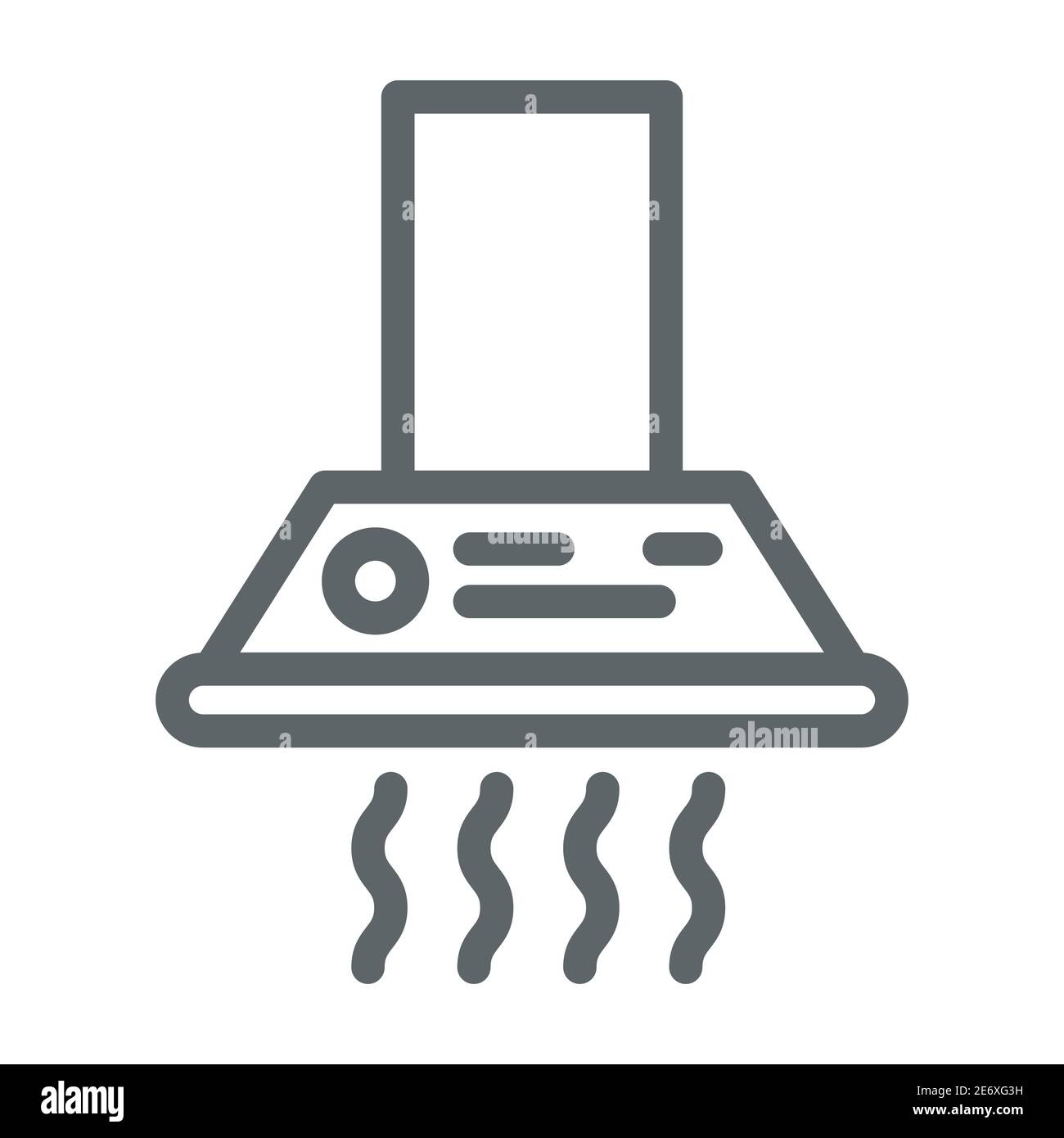 Cooker hood line icon, Kitchen appliances concept, extractor sign on ...