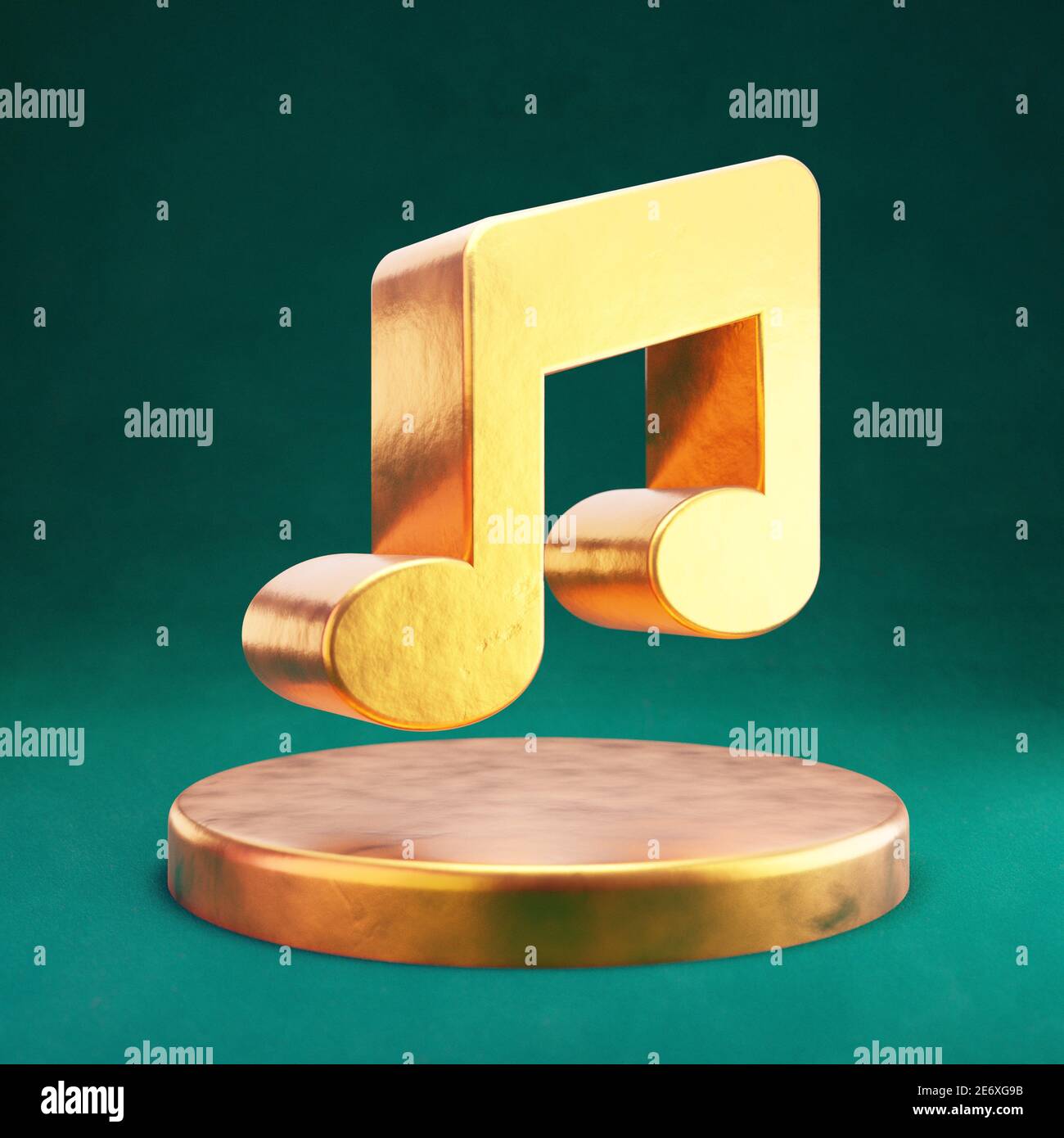 Golden music note 3d render hi-res stock photography and images - Alamy