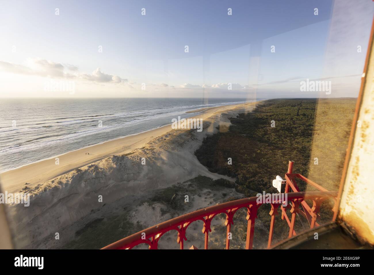 France, Charentes-Maritimes, La Coubre, The La Coubre lighthouse ...