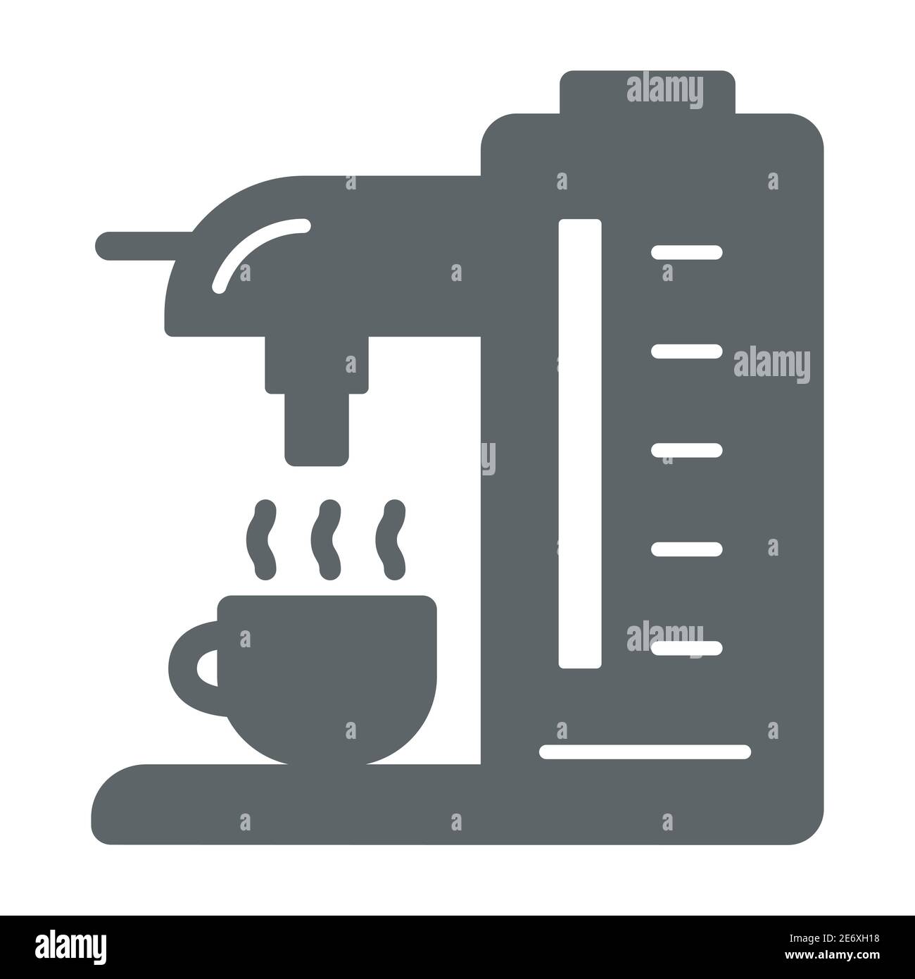 Coffee machine solid icon, Kitchen equipment concept, coffee maker sign ...