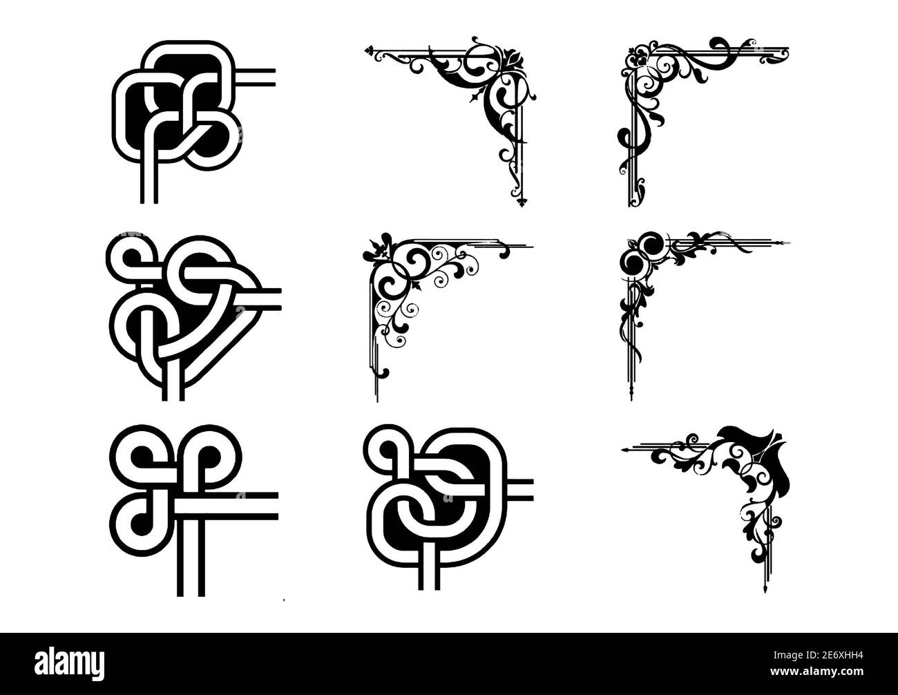 Vintage book decorative corners Stock Photo - Alamy