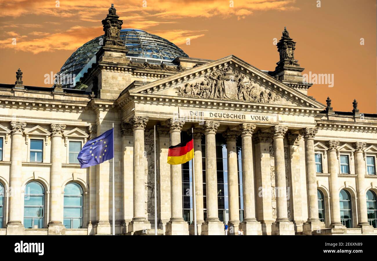 The Reichstag building in Berlin: German parliament Stock Photo - Alamy