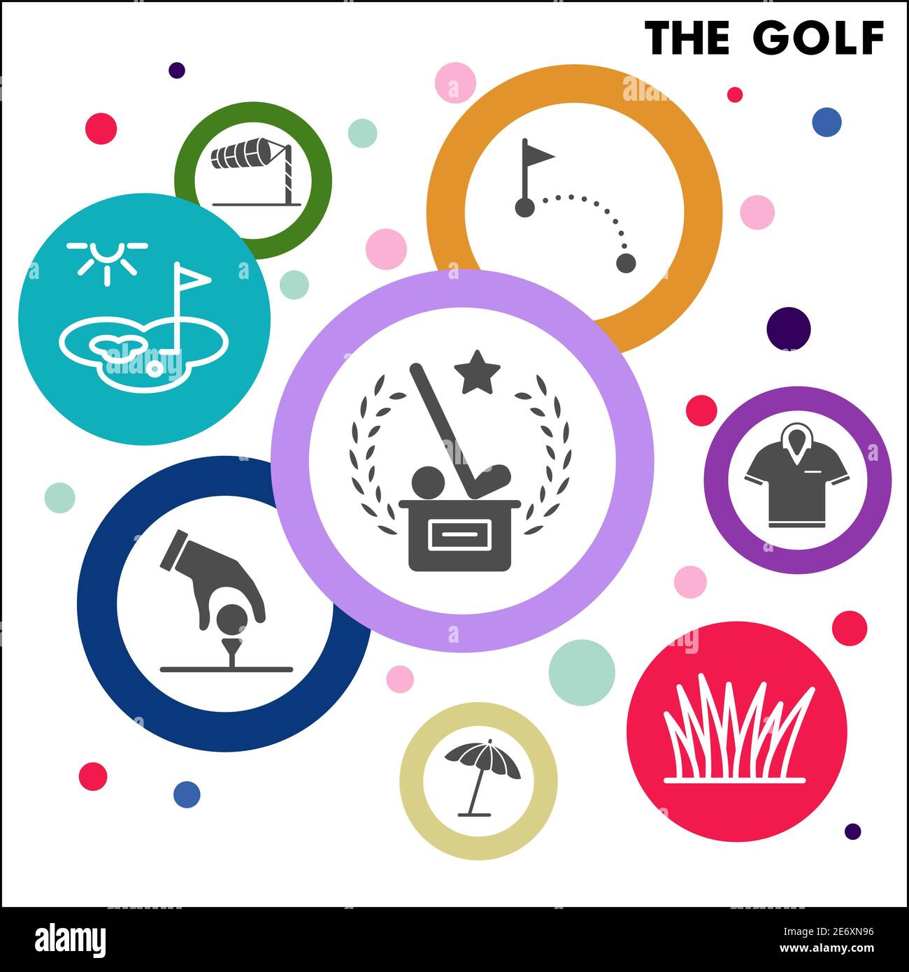 Modern golf Infographic design template. Golf game sport and activity ...