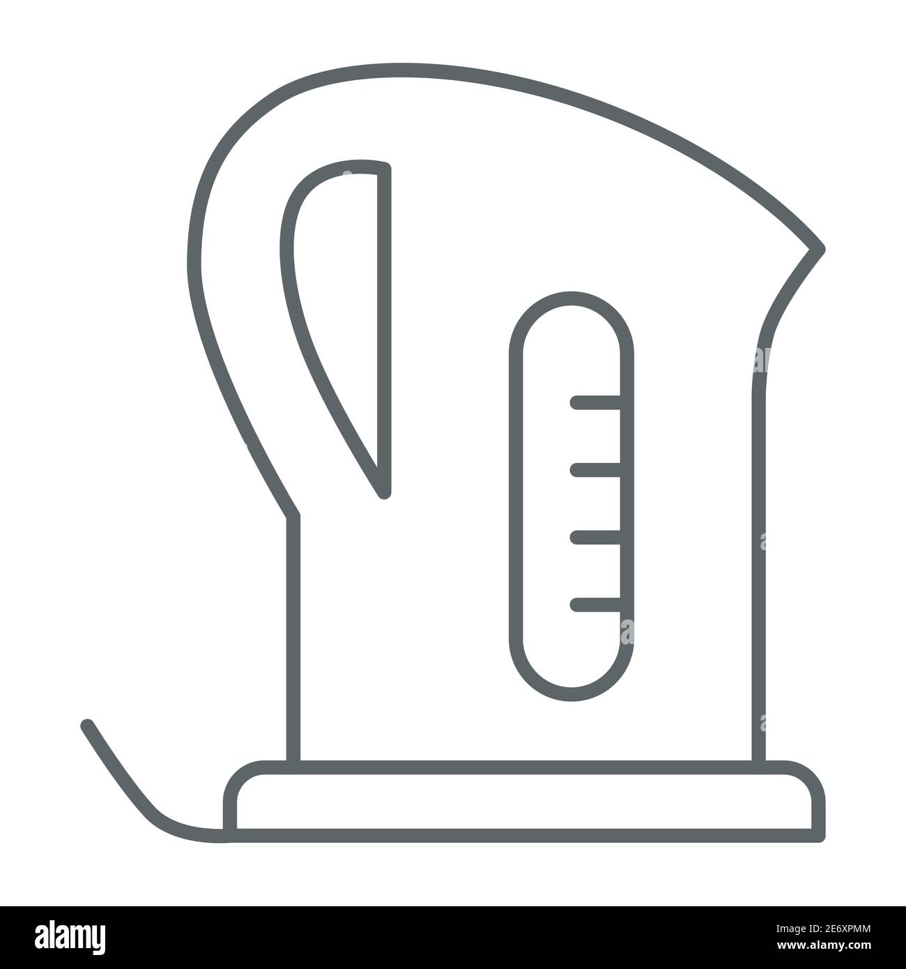 Electric kettle thin line icon, Kitchen appliances concept, teapot sign ...