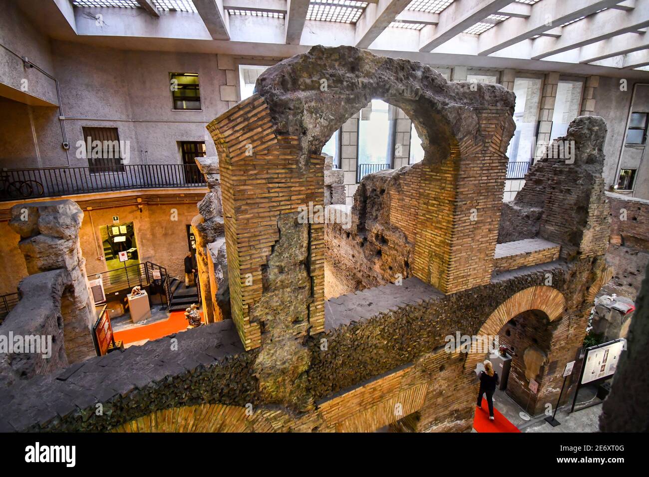 The underground Stadium of Domitian museum, the original entrance to ...