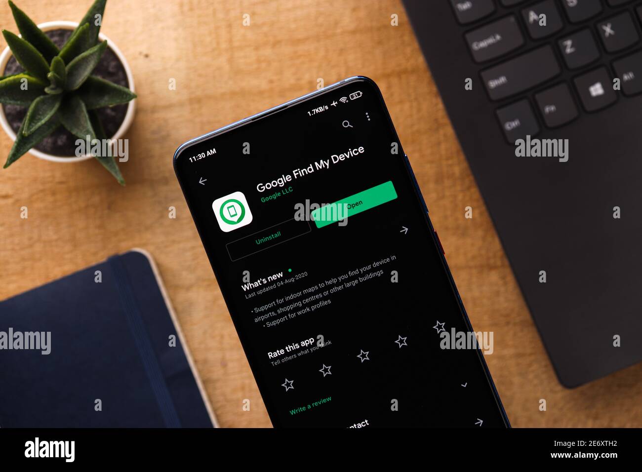 Assam, india - January 31, 2021 : Google find my device logo on phone ...