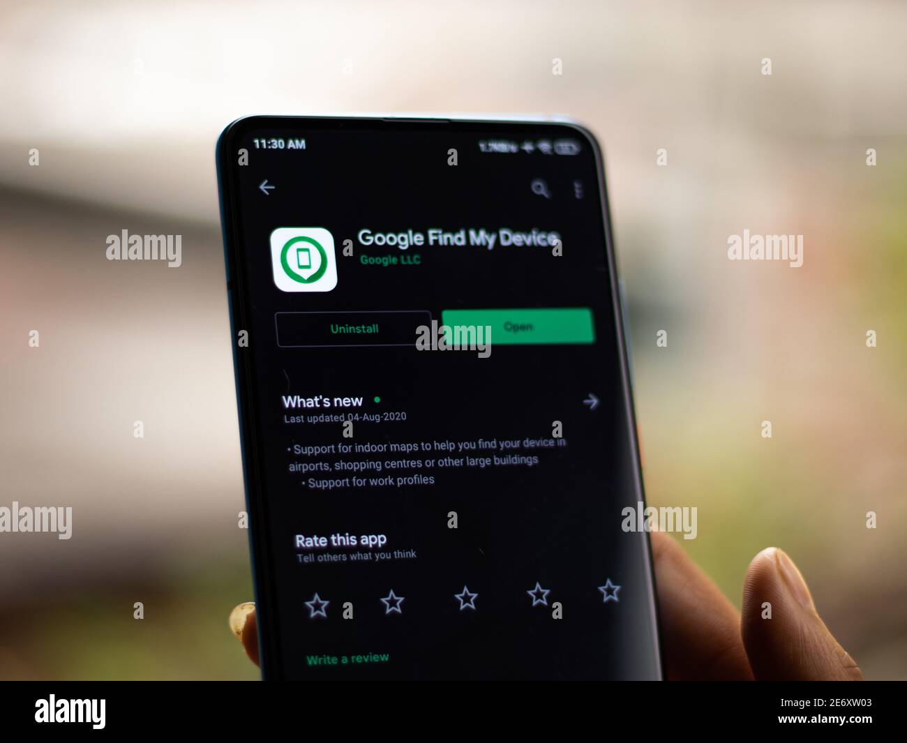 Assam, india - January 31, 2021 : Google find my device logo on phone ...