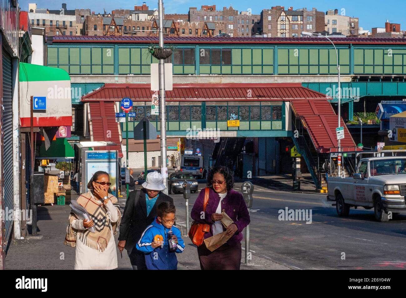 October 2019 - Typical landscape and buildings in the Bronx, New York ...
