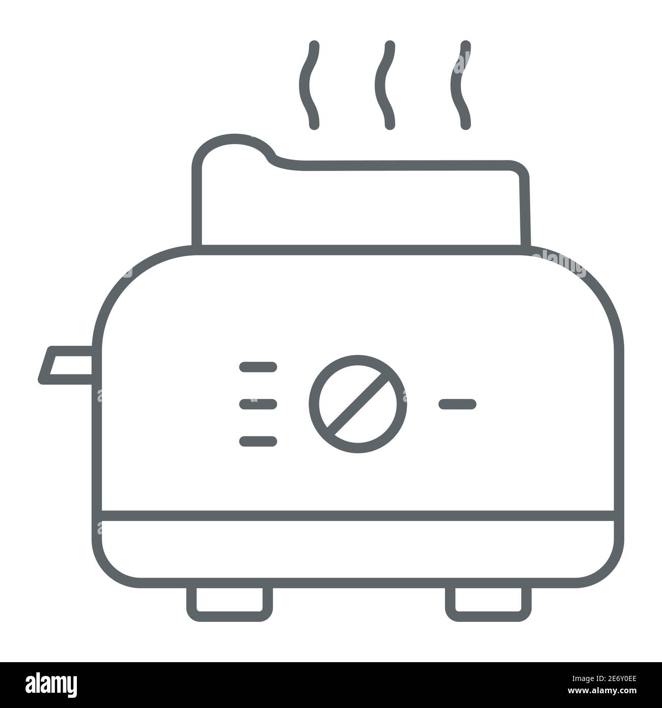 Toaster thin line icon, Kitchen equipment concept, electric toaster ...