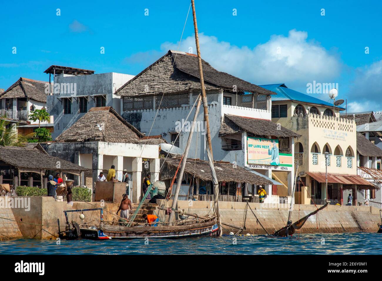 January 2020 - Old town or stone town Lamu waterfront, Kenya, Lamu ...