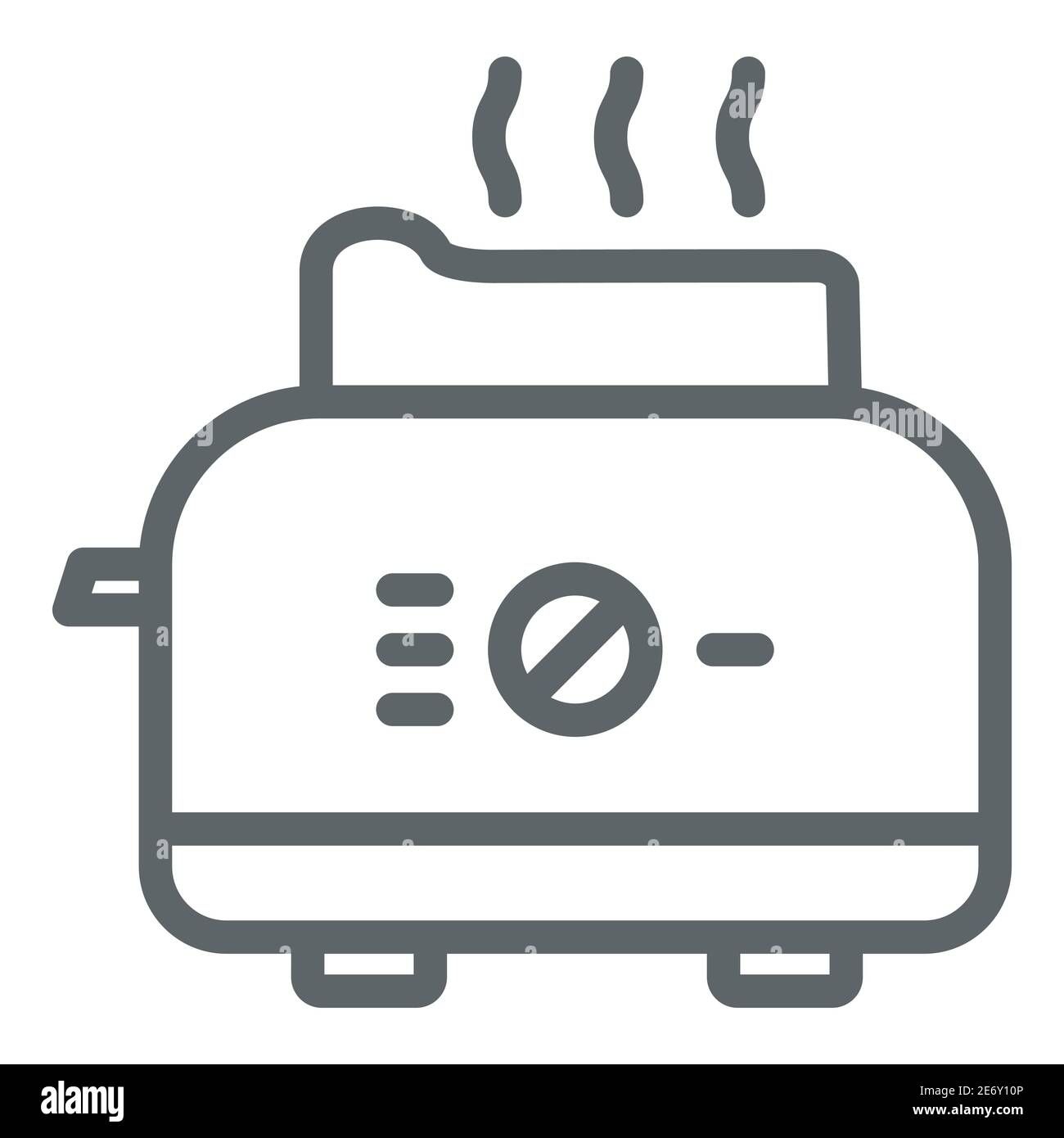 Toaster line icon, Kitchen equipment concept, electric toaster with ...