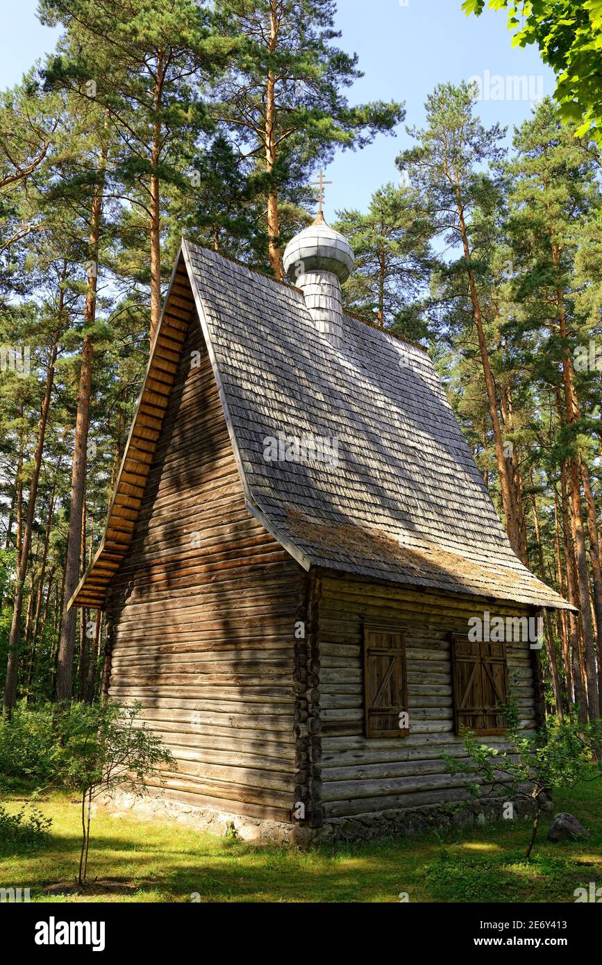 Old log church museum hi-res stock photography and images - Alamy