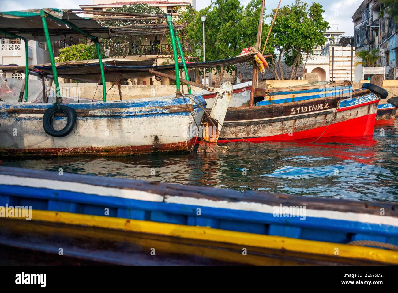 January 2020 - Boats in the Lamu waterfront, Kenya, Lamu island UNESCO ...