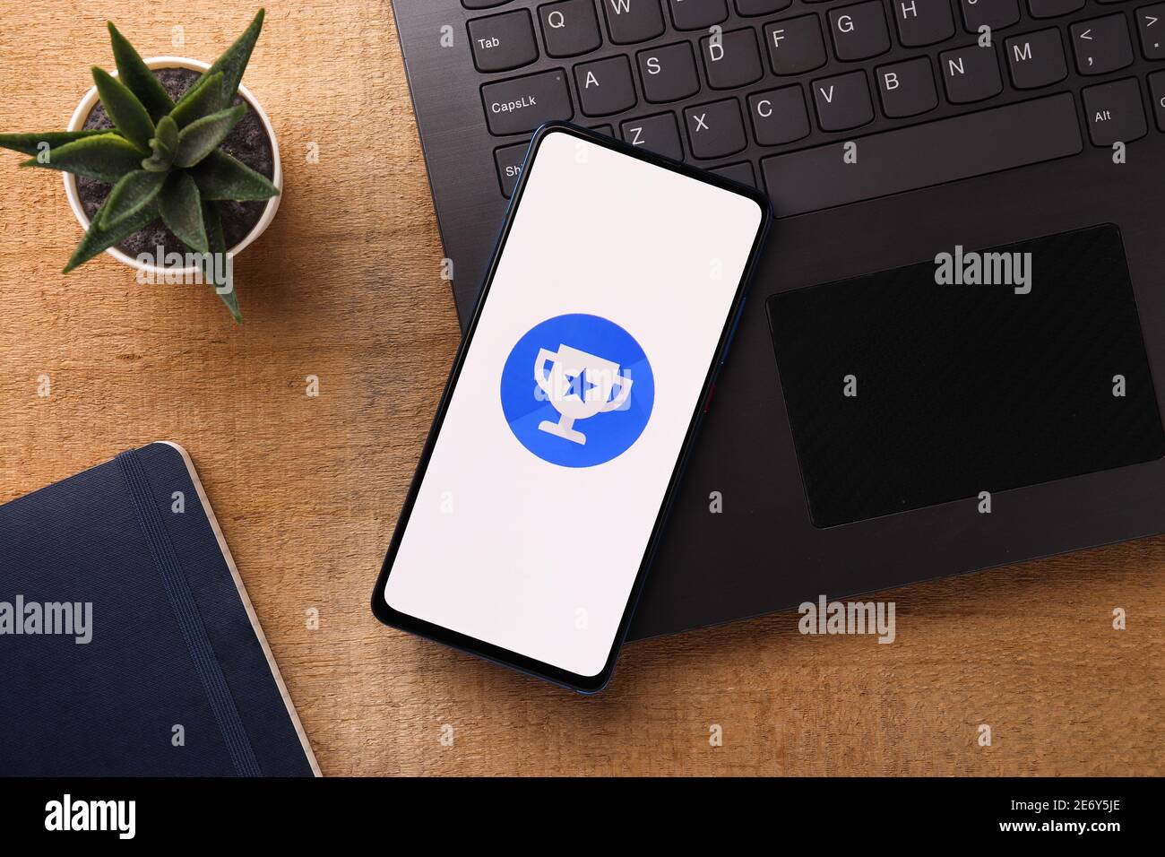 Assam, india - January 31, 2021 : Google Reward logo on phone screen ...