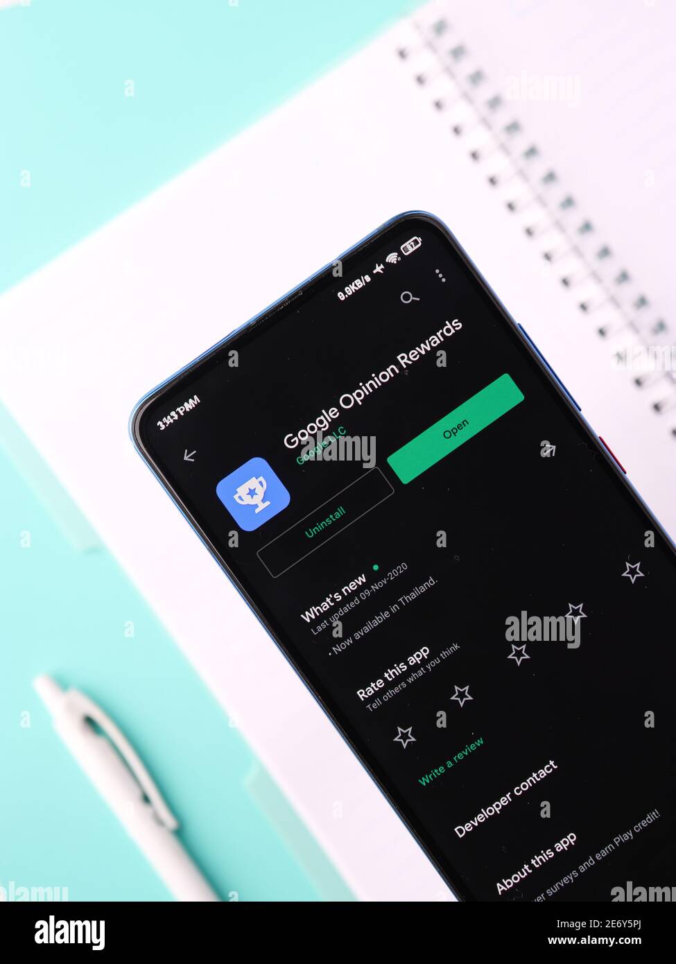 Assam, india - January 31, 2021 : Google Reward logo on phone screen ...