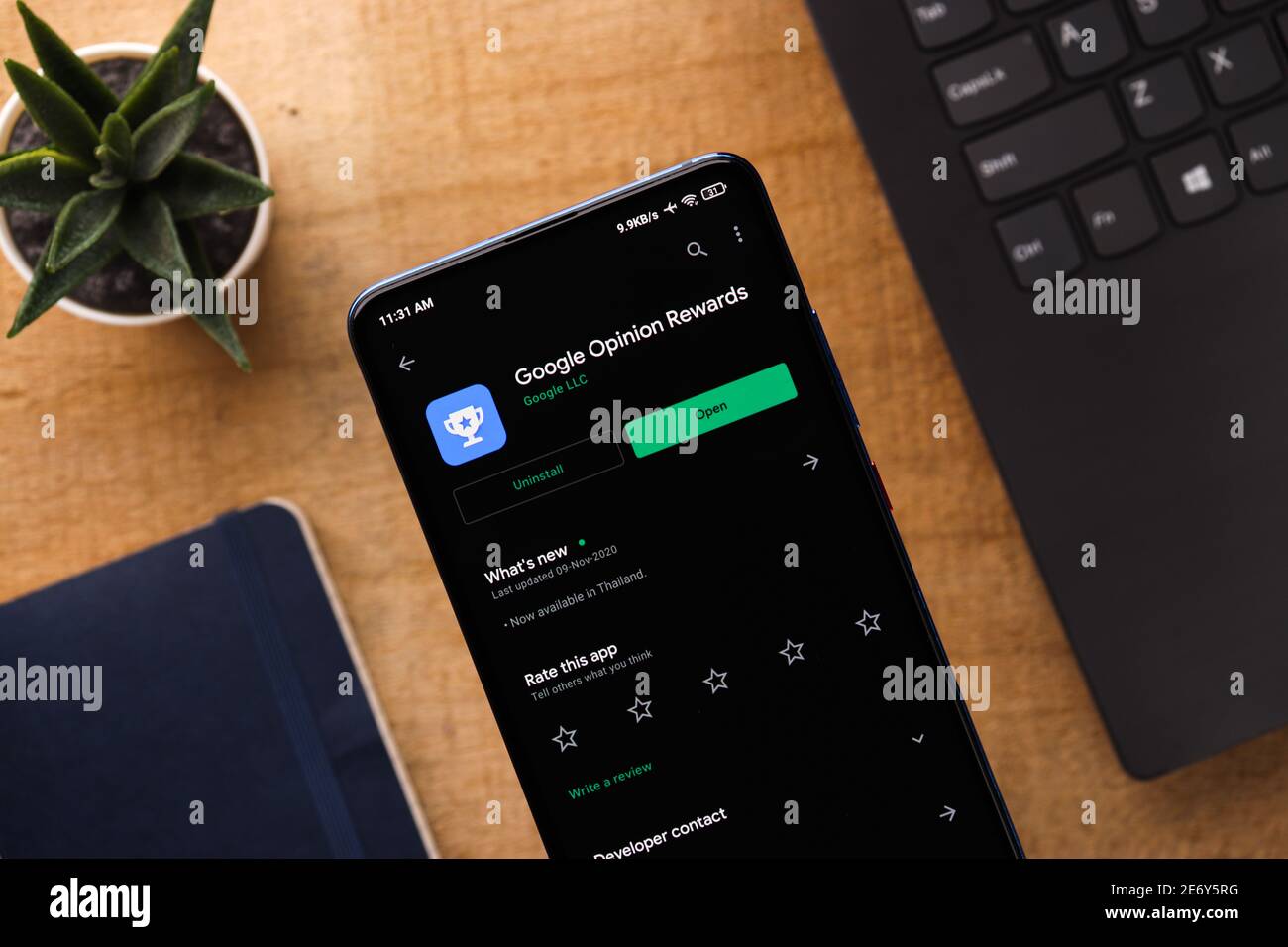Assam, india - January 31, 2021 : Google Reward logo on phone screen ...
