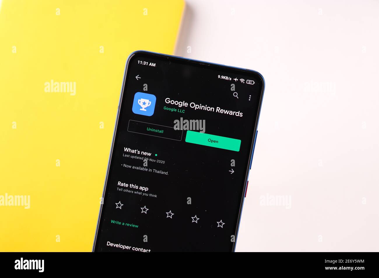 Assam, india - January 31, 2021 : Google Reward logo on phone screen ...