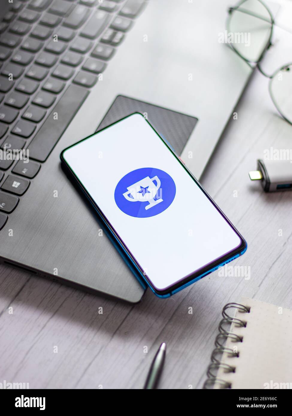 Assam, india - January 31, 2021 : Google Reward logo on phone screen ...