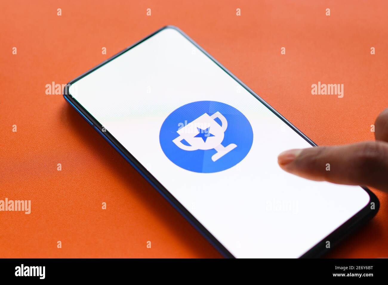Assam, india - January 31, 2021 : Google Reward logo on phone screen ...