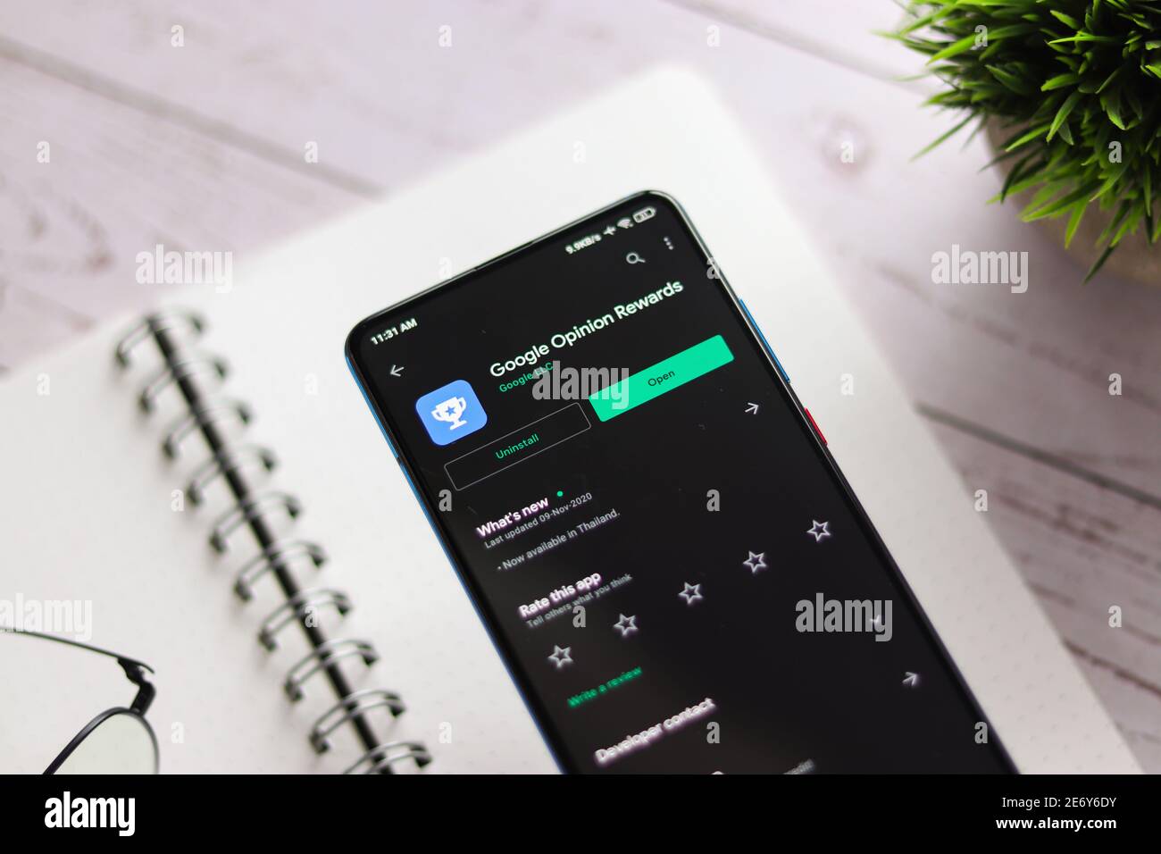 Assam, india - January 31, 2021 : Google Reward logo on phone screen ...