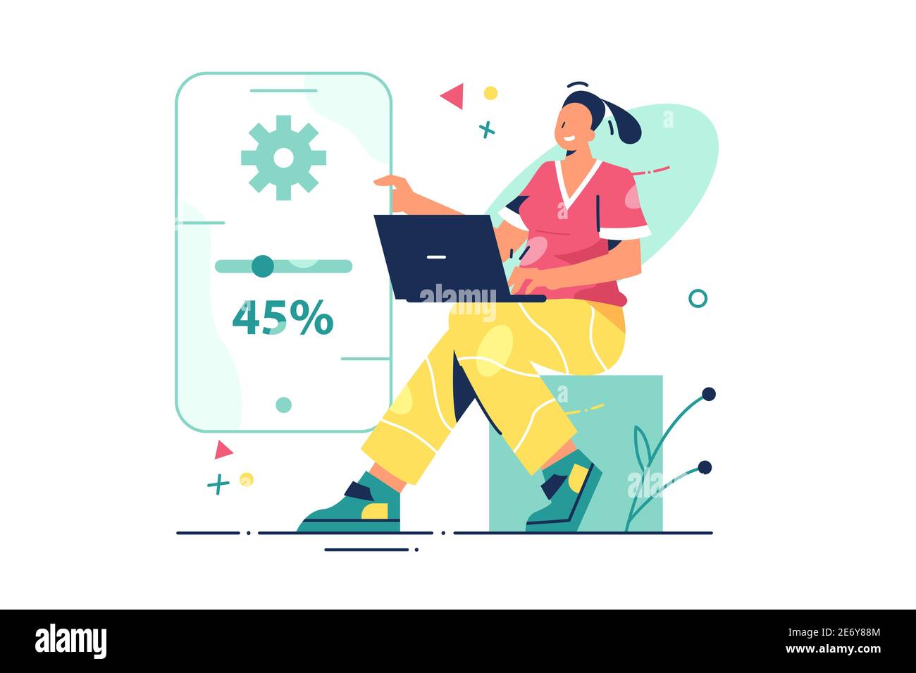 Flat tech work Cut Out Stock Images & Pictures - Alamy