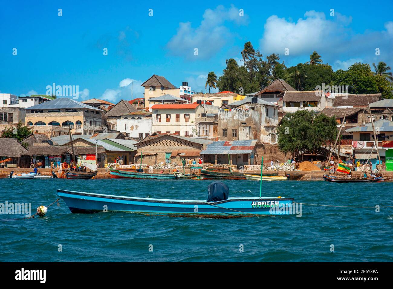 January 2020 - Boats in the Lamu waterfront, Kenya, Lamu island UNESCO ...