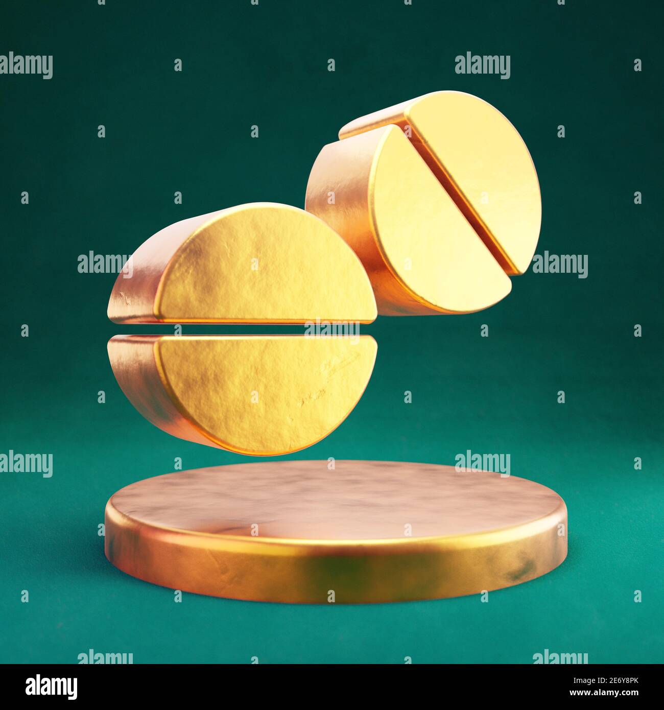 Tablets icon. Fortuna Gold Tablets symbol on golden podium Stock Photo ...