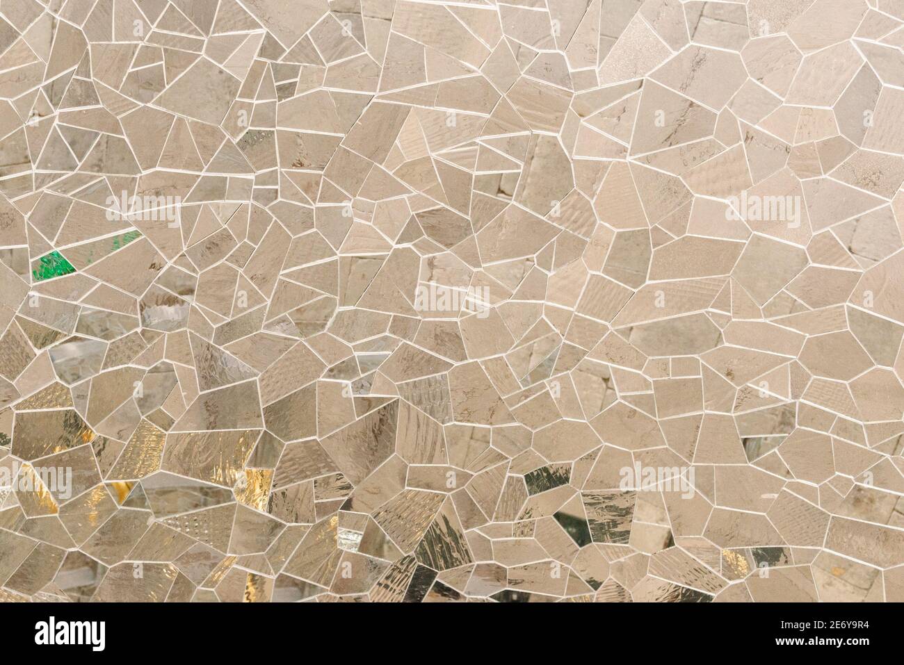 Glass mosaic wall decoration. Beige warm texture background Stock Photo ...