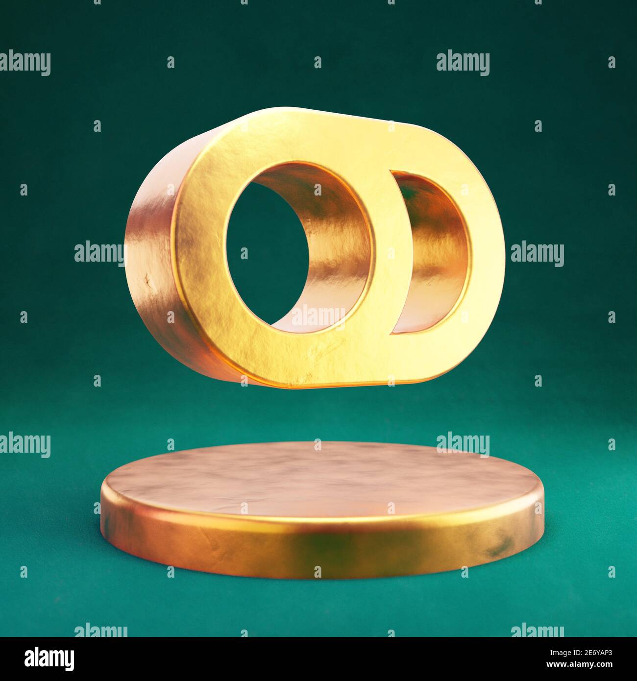 Toggle Off icon. Fortuna Gold Toggle Off symbol on golden podium Stock ...