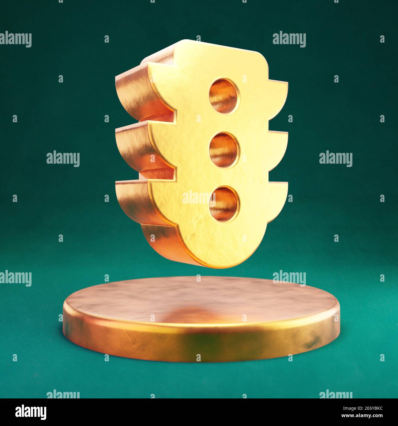 Traffic light icon gold hi-res stock photography and images - Alamy