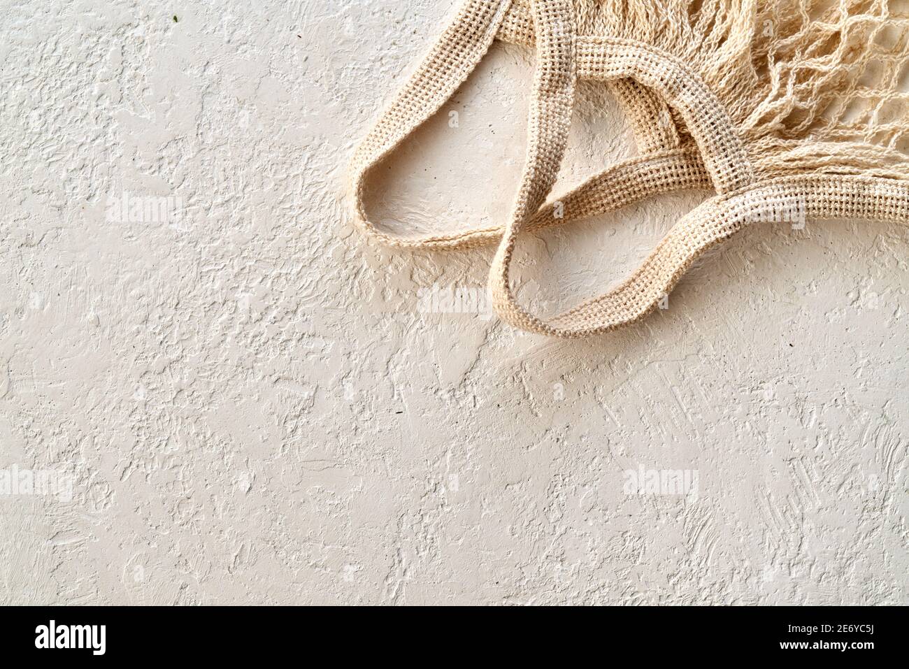 Empty string bag on a white background with copy space Stock Photo - Alamy