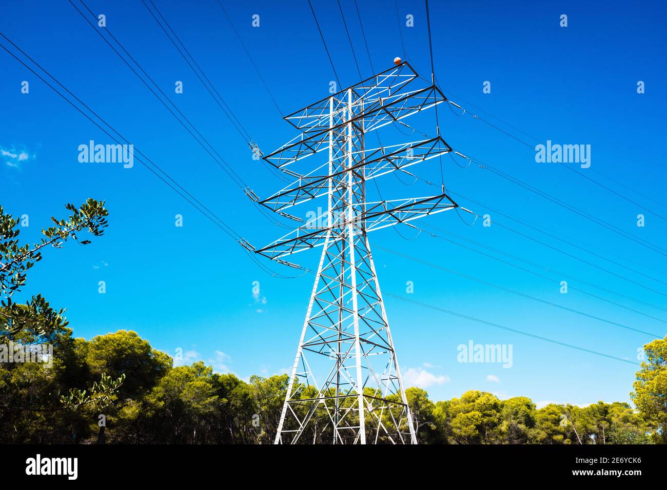 Large electrical high voltage tower, an important infrastructure in the ...