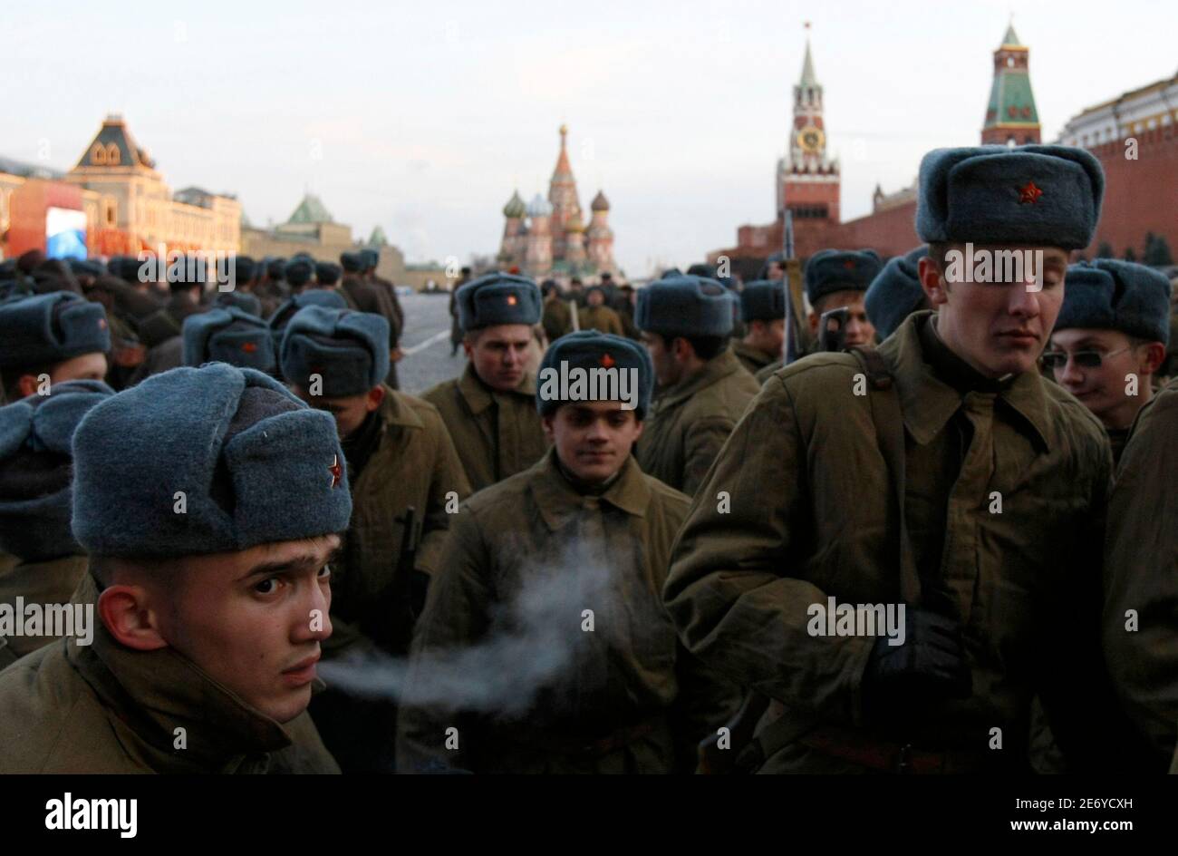 Russian hat red square man hi-res stock photography and images - Alamy