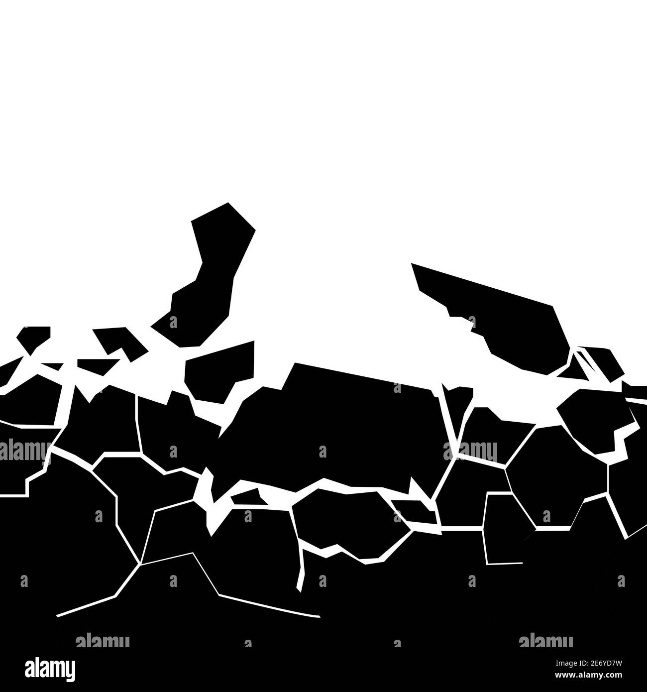 Vector Damage Ground With Place For Text. Earth Cracks Stock Vector ...
