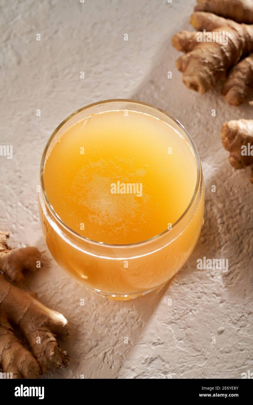 Glass natural probiotic ginger hi-res stock photography and images - Alamy