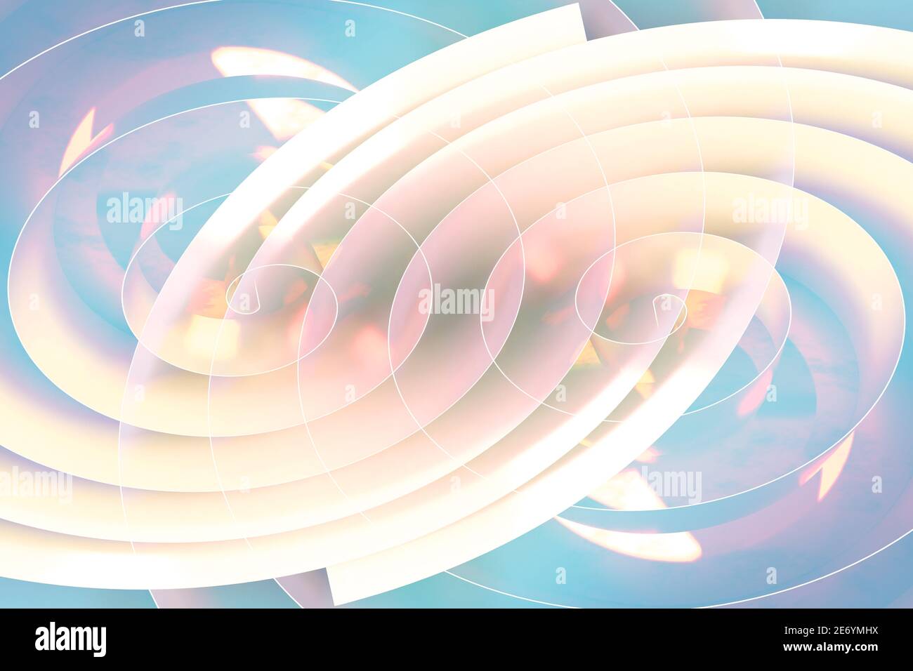 Colorful spirals, geometric pattern, abstract digital background with ...