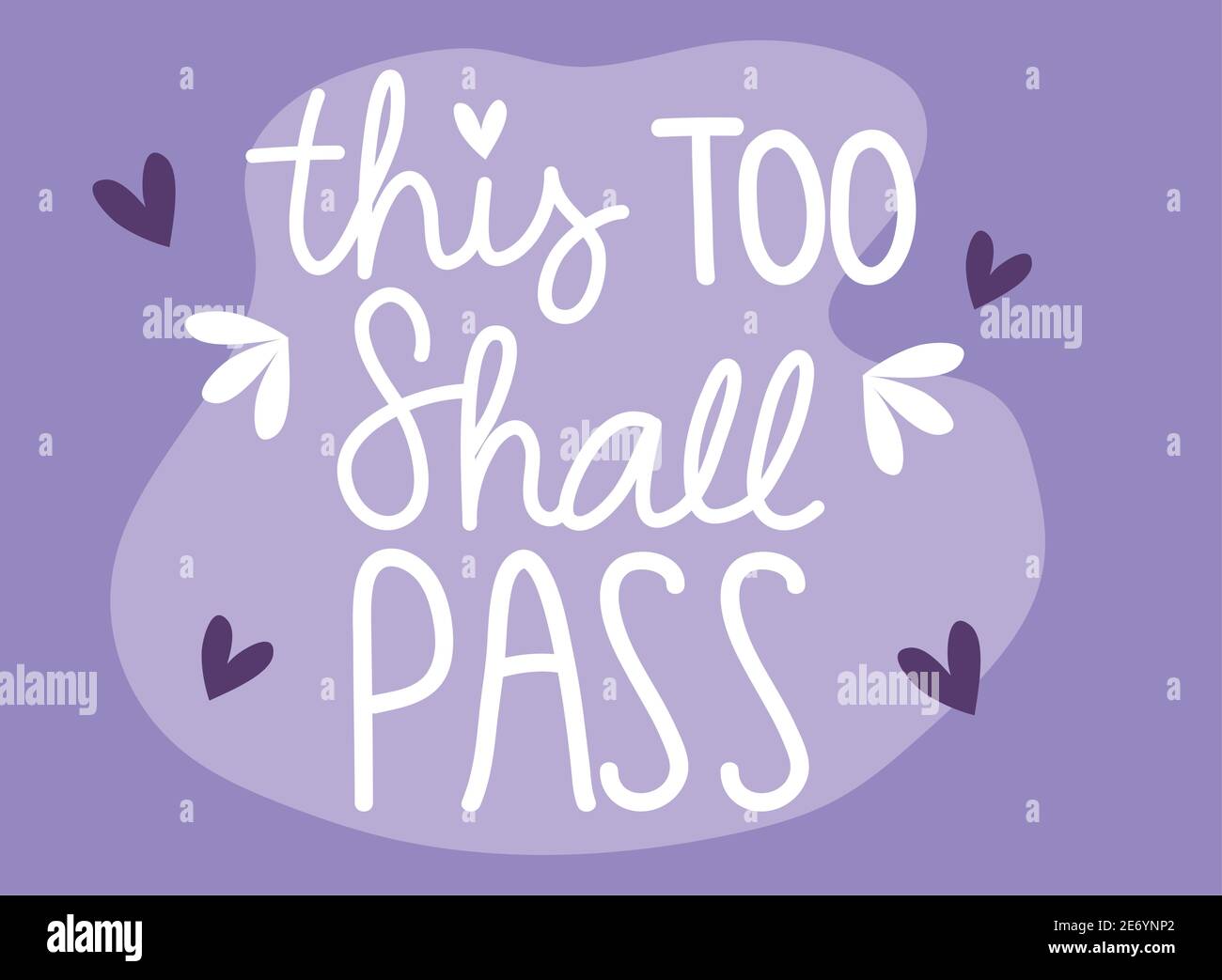 this to shall pass on purple background design of covid 19 virus ...