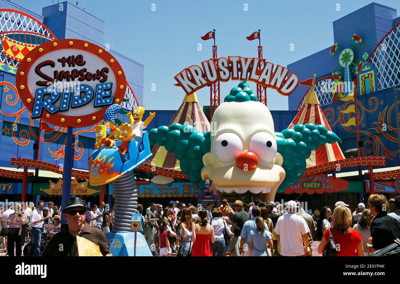 Universal studios california simpsons hi-res stock photography and ...