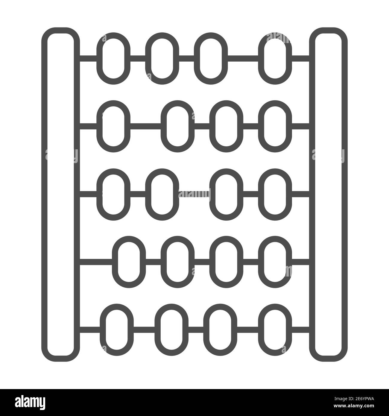 Abacus thin line icon, education and school concept, School abacus sign ...
