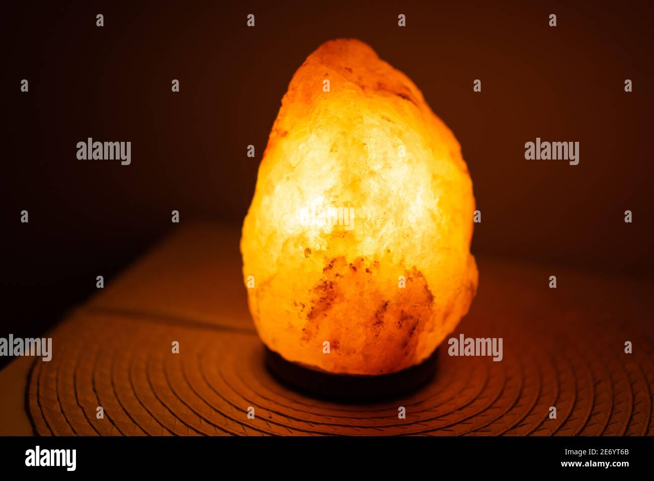 Light in stone shape on small table Stock Photo - Alamy