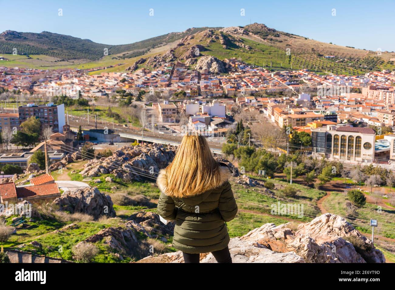 Tourism in Puertollano, overlook from the Monument to the Miners ...