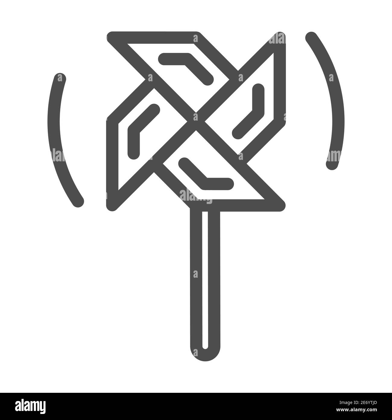 Wind mill toy line icon, Kids toys concept, pinwheel sign on white ...