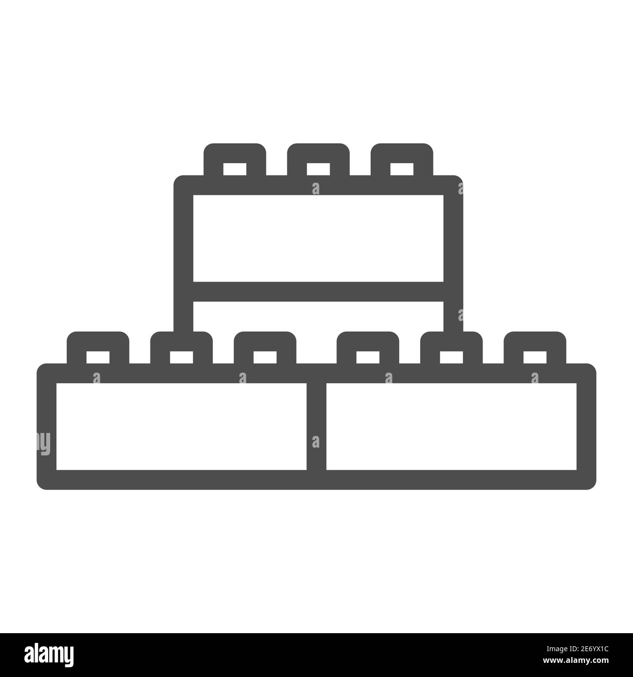 Constructor line icon, Kids toys concept, Building kit sign on white ...